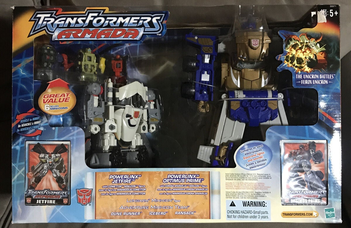 Transformers Armada Optimus Prime and Jetfire with 6 Mini Cons | Toy ...